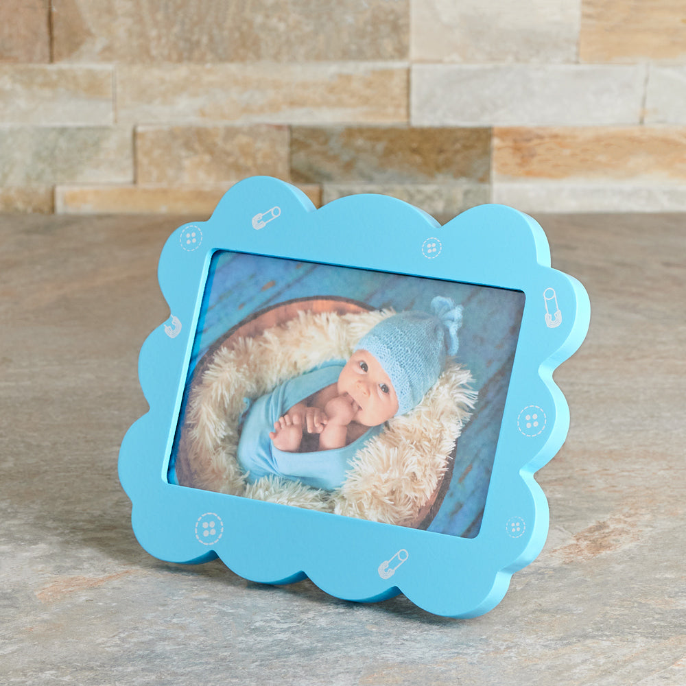 Blue Baby Picture Frame – baby gift baskets – Yorkville's Gift Baskets